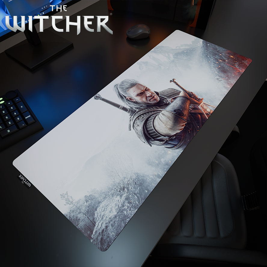 The Witcher™ Desk Mat - Geralt of Rivia Box Art – Raven Forge