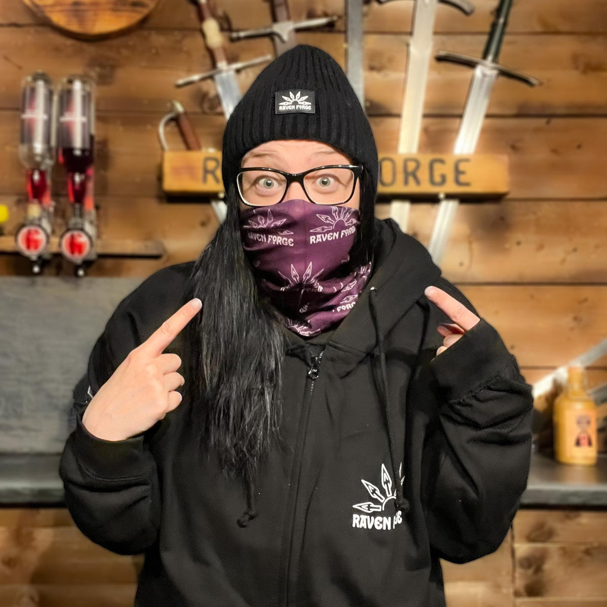 Raven Forge Purple Neck Tube