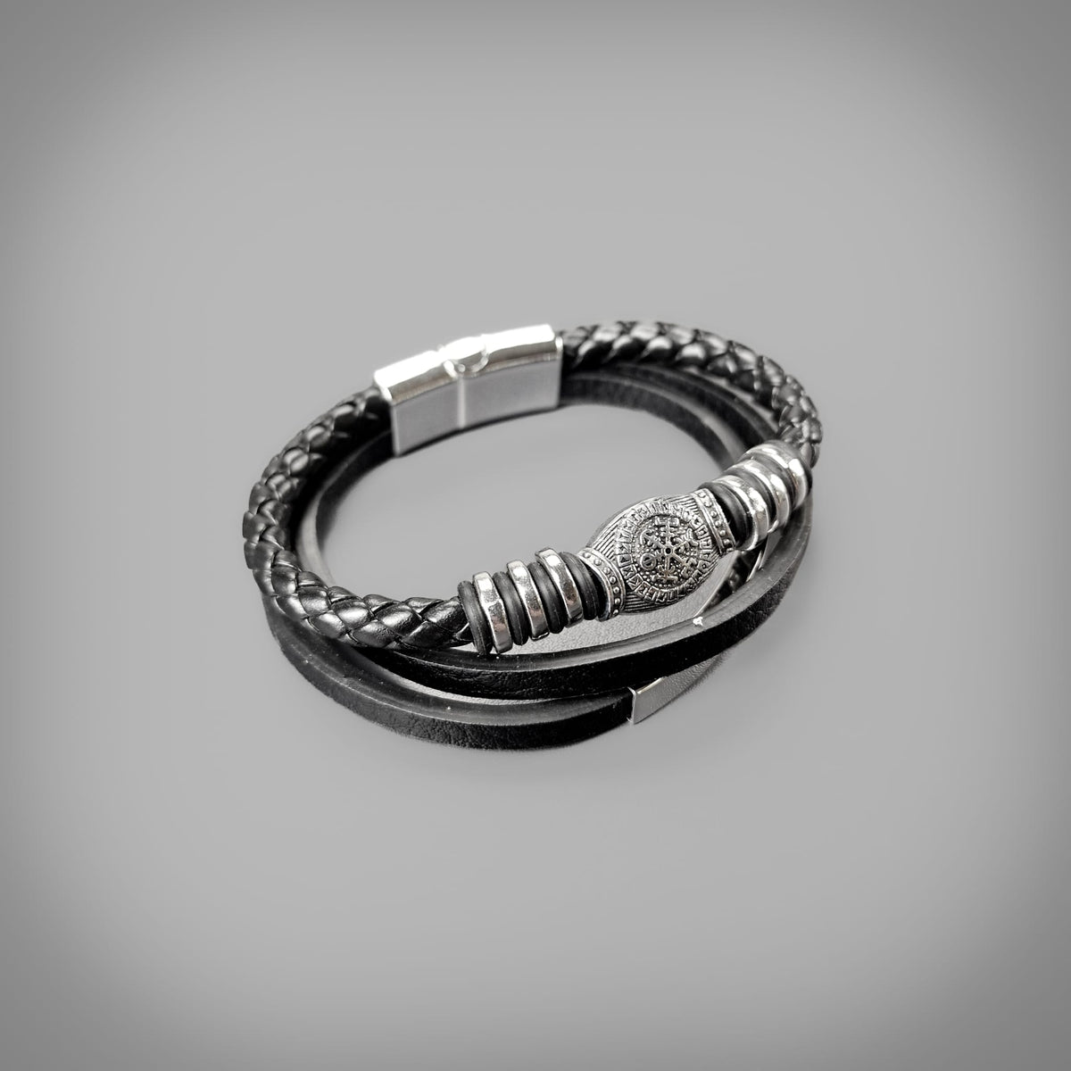 Vegvisir Triple Wristband - Black – Raven Forge